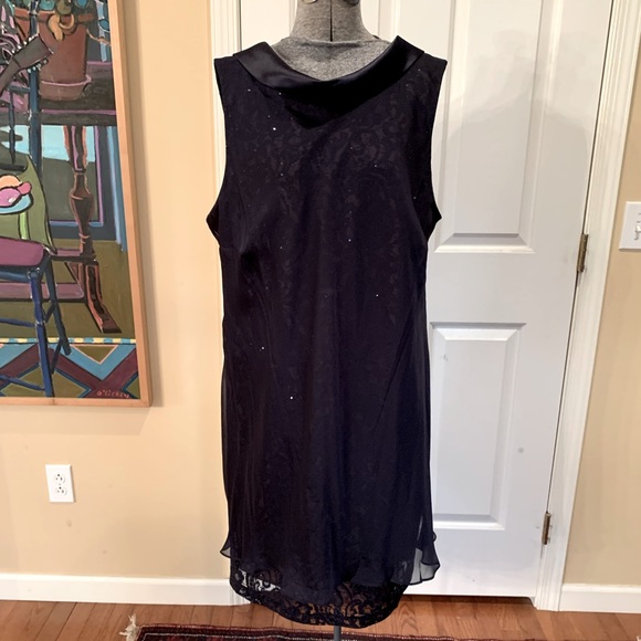 SLNY | Dresses | Navy Blue Cocktail Dress By Slny Size 6w | Poshmark